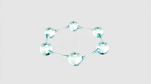 3D Animation, molecule model Rotate. Tr... | Stock Video | Pond5