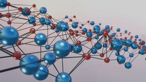 3D animation molecule structure with def... | Stock Video | Pond5