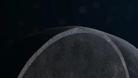 3D animation of the Moon's cross section... | Stock Video | Pond5