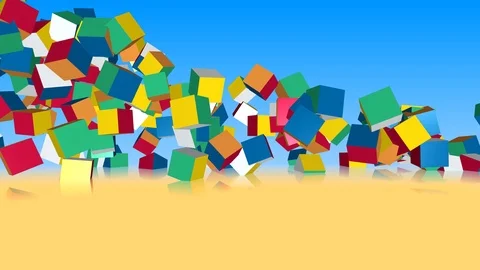 3D animation of the movement of colored ... | Stock Video | Pond5