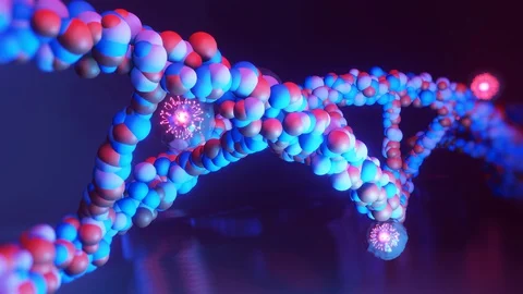 3D animation with the movement of DNA in... | Stock Video | Pond5
