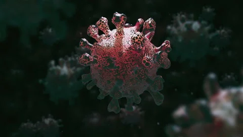 3D animation of moving corona virus cell... | Stock Video | Pond5