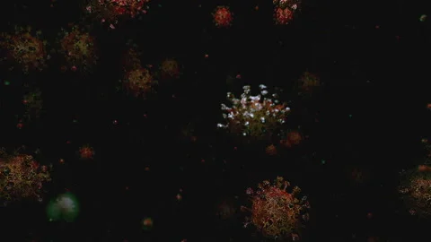 3D animation of moving corona virus cell... | Stock Video | Pond5