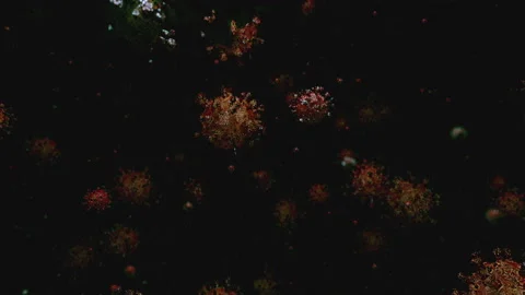 3D animation of moving corona virus cell... | Stock Video | Pond5