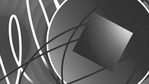 3D animation with moving lines and circl... | Stock Video | Pond5