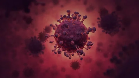 3D animation of moving red corona virus ... | Stock Video | Pond5
