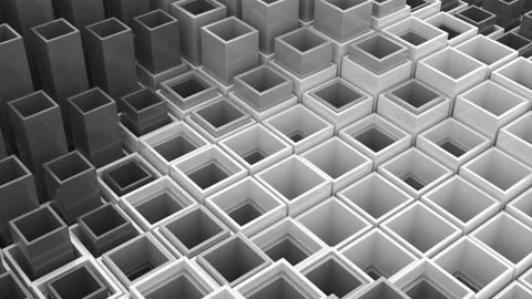 3D animation of moving square columns. D... | Stock Video | Pond5