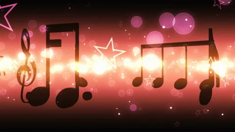 3d animation of music notes moving in a ... | Stock Video | Pond5