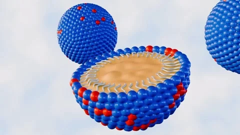 3d animation of nanoemulsions molecules | Stock Video | Pond5
