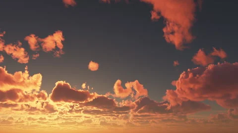 3d animation, nature background, sunset ... | Stock Video | Pond5