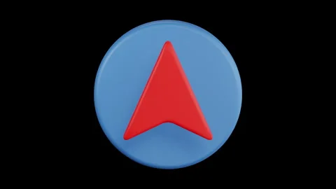 3D Animation of Navigation Arrow, Color ... | Stock Video | Pond5