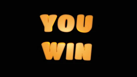 3D animation of neon word - YOU WIN. | Stock Video | Pond5