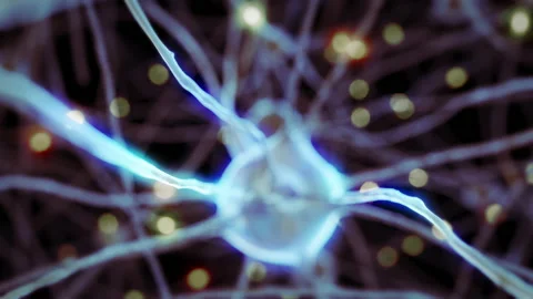 3d animation of the nerve cells with cur... | Stock Video | Pond5