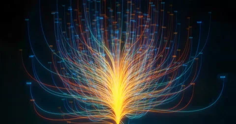 3D animation of network connection, arti... | Stock Video | Pond5