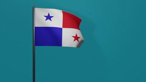 3D animation of Panama flag waving in th... | Stock Video | Pond5