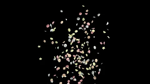 3D animation of a paper flower flow with... | Stock Video | Pond5