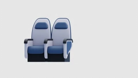 3D Animation of Plane Seat | Stock Video | Pond5