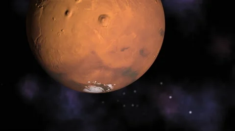 3D animation of planet Mars rotating, wi... | Stock Video | Pond5