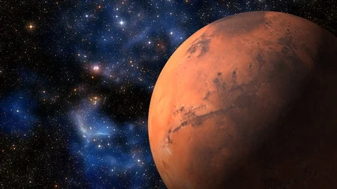 3D Animation of the Planet Mars Spinning... | Stock Video | Pond5