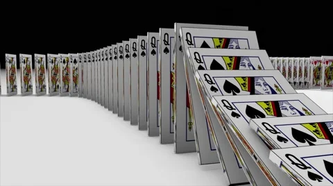 3D animation of Playing cards falling do... | Stock Video | Pond5