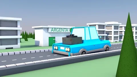 3D animation of a police car chase after... | Stock Video | Pond5