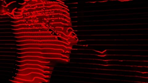 3d animation - profile of a man with clo... | Stock Video | Pond5