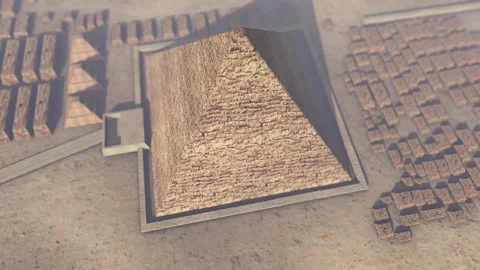 3D animation of a pyramid on the Giza pl... | Stock Video | Pond5