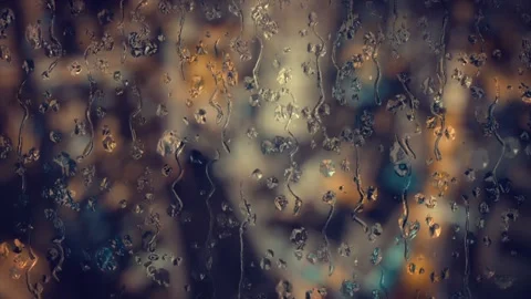 3d animation of rain drops on a window w... | Stock Video | Pond5