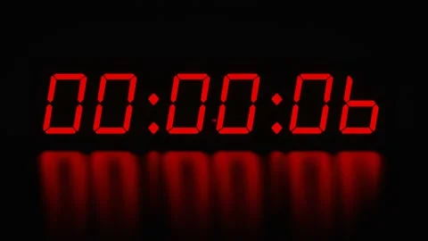 3D animation of red led digits timer cou... | Stock Video | Pond5