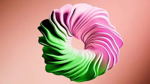 3d animation render of Abstract ring rot... | Stock Video | Pond5