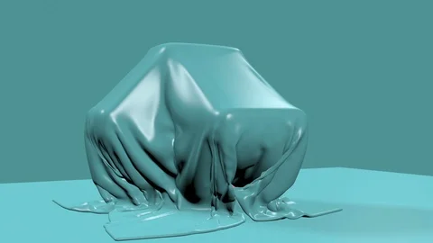 3d animation - render of blue fabric fal... | Stock Video | Pond5