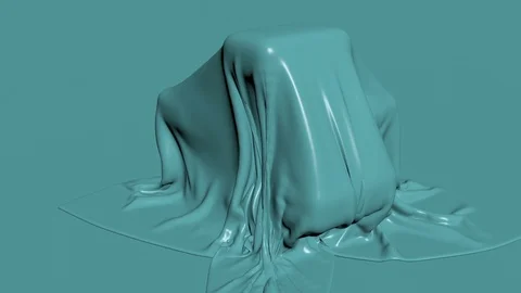3d animation - render of blue fabric fal... | Stock Video | Pond5