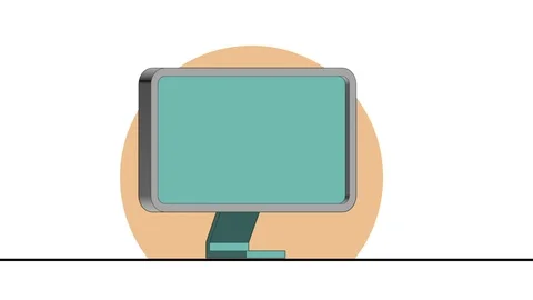 3d animation - render of computer in fla... | Stock Video | Pond5