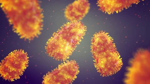 3d animation render of Rabies viruses. | Stock Video | Pond5