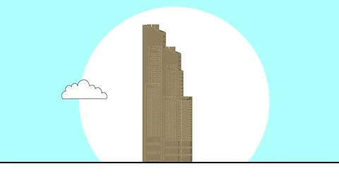 3d animation - render of skyscraper in f... | Stock Video | Pond5