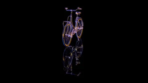 3D animation rendering, bike model on a ... | Stock Video | Pond5