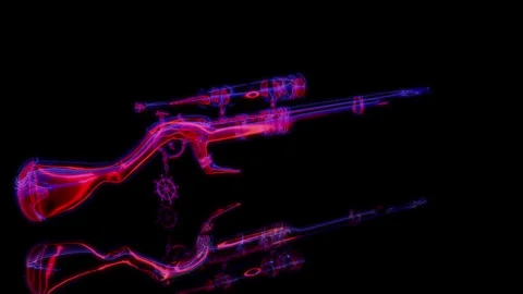 3D animation rendering, sniper rifle mod... | Stock Video | Pond5