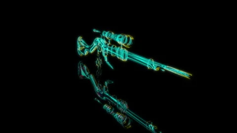 3D animation rendering, sniper rifle mod... | Stock Video | Pond5