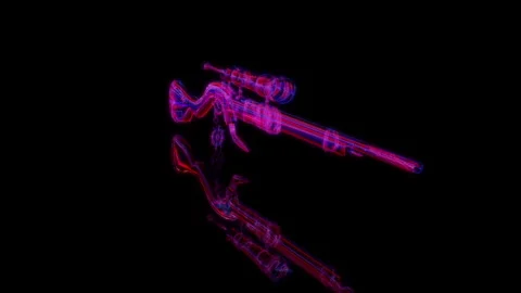 3D animation rendering, sniper rifle mod... | Stock Video | Pond5