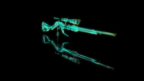 3D animation rendering, sniper rifle mod... | Stock Video | Pond5