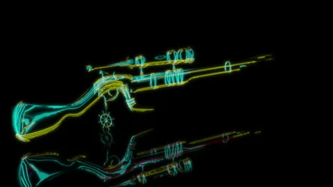 3D animation rendering, sniper rifle mod... | Stock Video | Pond5