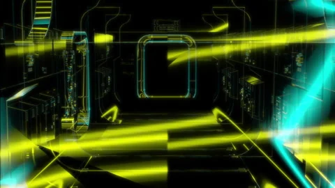 3D animation rendering, space corridor m... | Stock Video | Pond5
