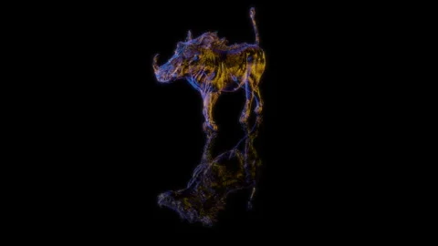 3D animation rendering, a wild boar mode... | Stock Video | Pond5