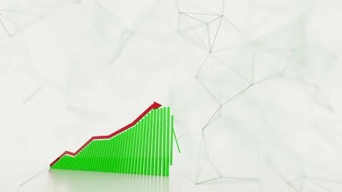 3D animation of rising bar graph followi... | Stock Video | Pond5