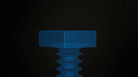 3d animation of rotating bolt. Symbol of... | Stock Video | Pond5