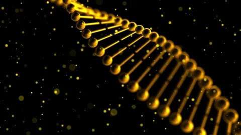 3D animation of rotating twisting golden... | Stock Video | Pond5