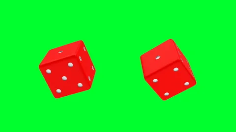 3D animation of rotating two red dice on... | Stock Video | Pond5