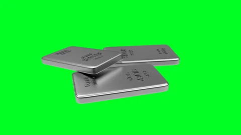 3D animation of rotation flat silver bar... | Stock Video | Pond5