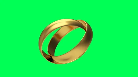 3D animation of rotation of gold rings o... | Stock Video | Pond5