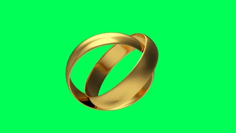 3D animation of rotation of gold wedding... | Stock Video | Pond5
